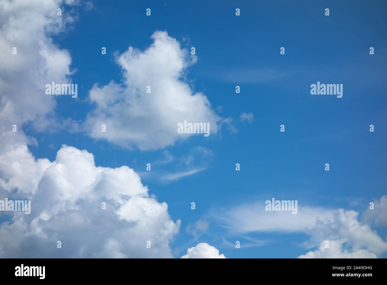 blue sky with flying white light clouds Stock Photo - Alamy