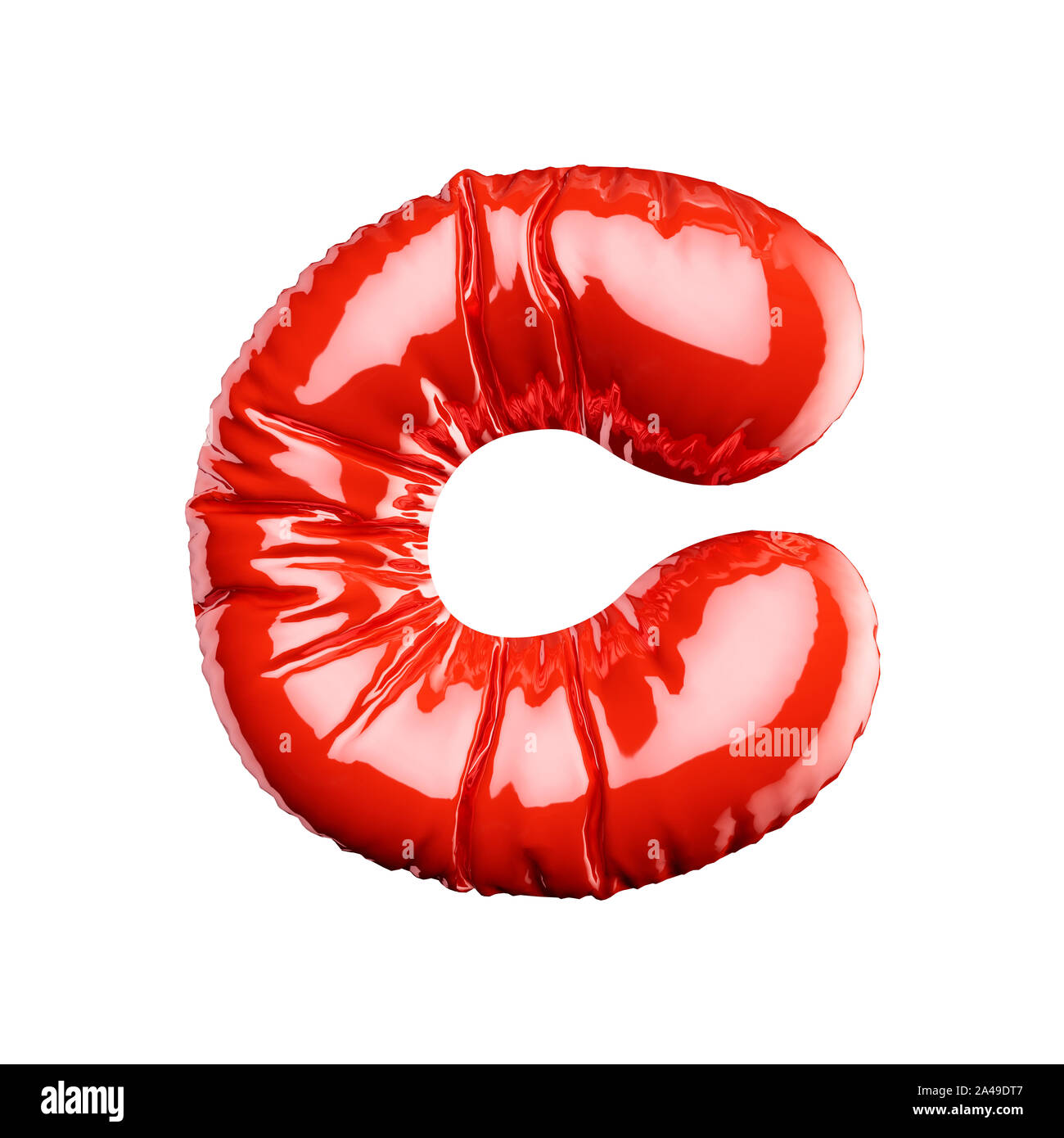 English alphabet red balloon letter font text character C on white ...