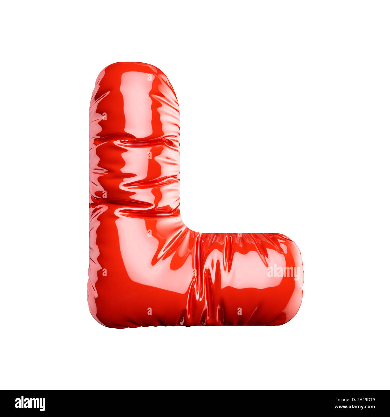 English alphabet red balloon letter font text character L on white ...
