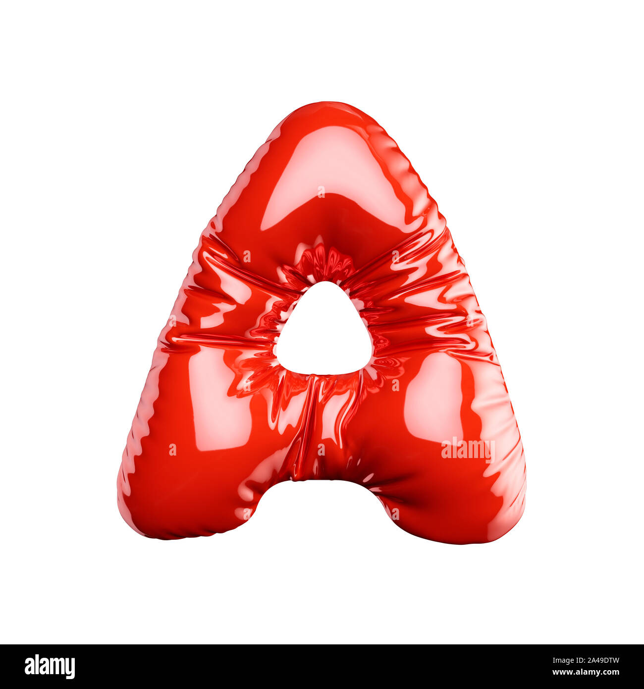 English alphabet red balloon letter font text character A on white ...