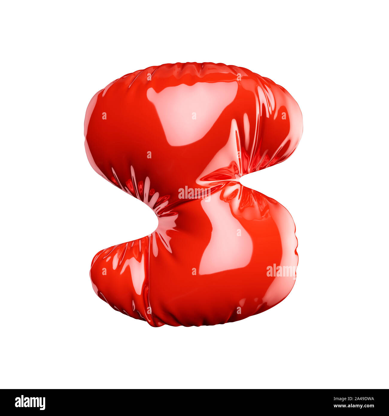 English alphabet red balloon letter font text character S on white ...