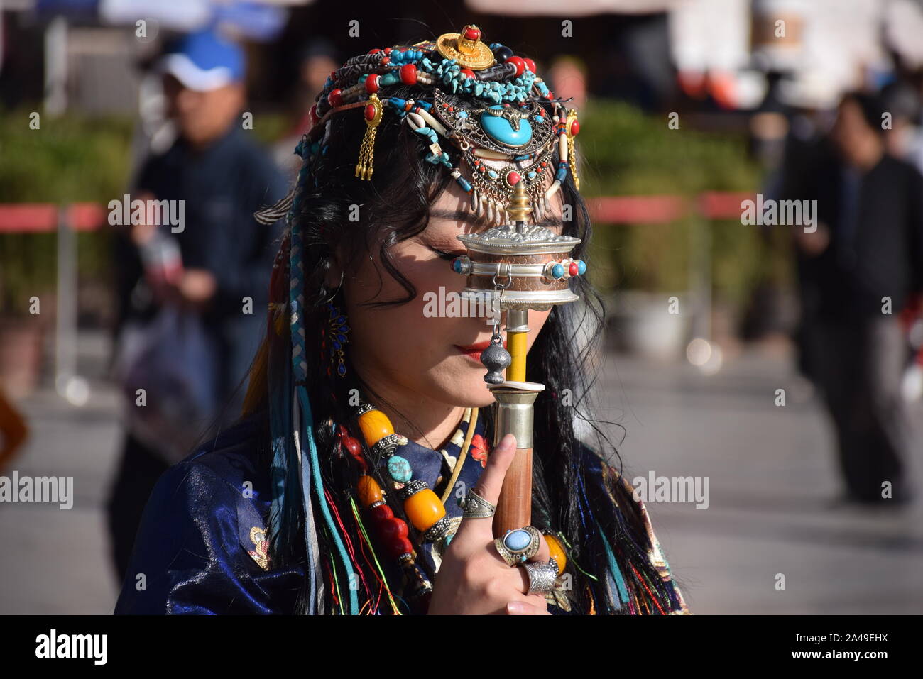 Beautiful asian girl taking photo shoot dressed with traditional ...