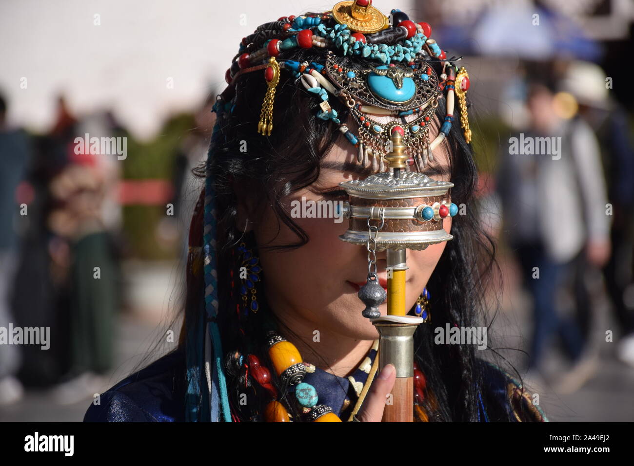 Beautiful asian girl taking photo shoot dressed with traditional ...