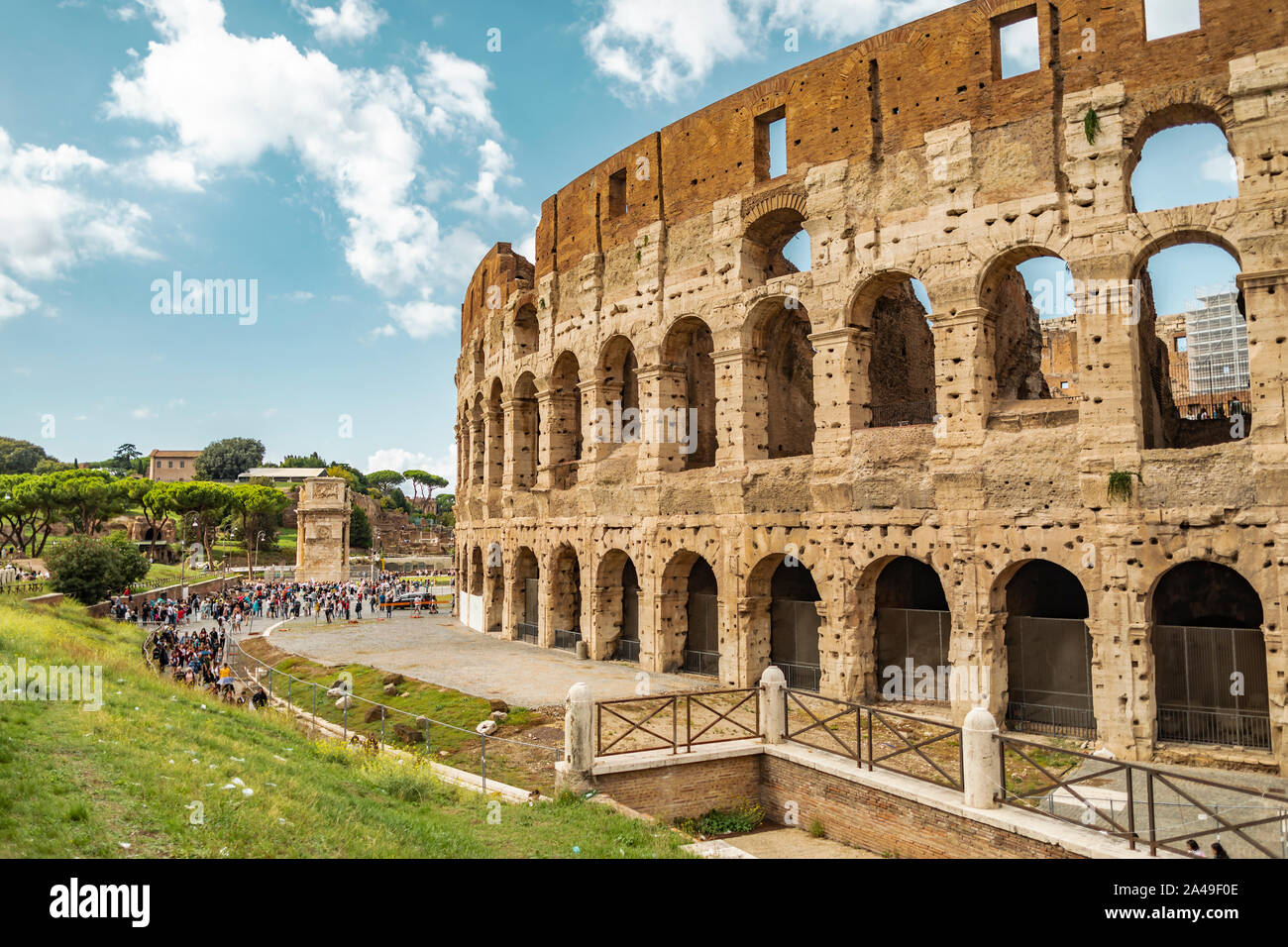 Rome, Italy - October 3, 2019: Crowd of tourists in front of the ...