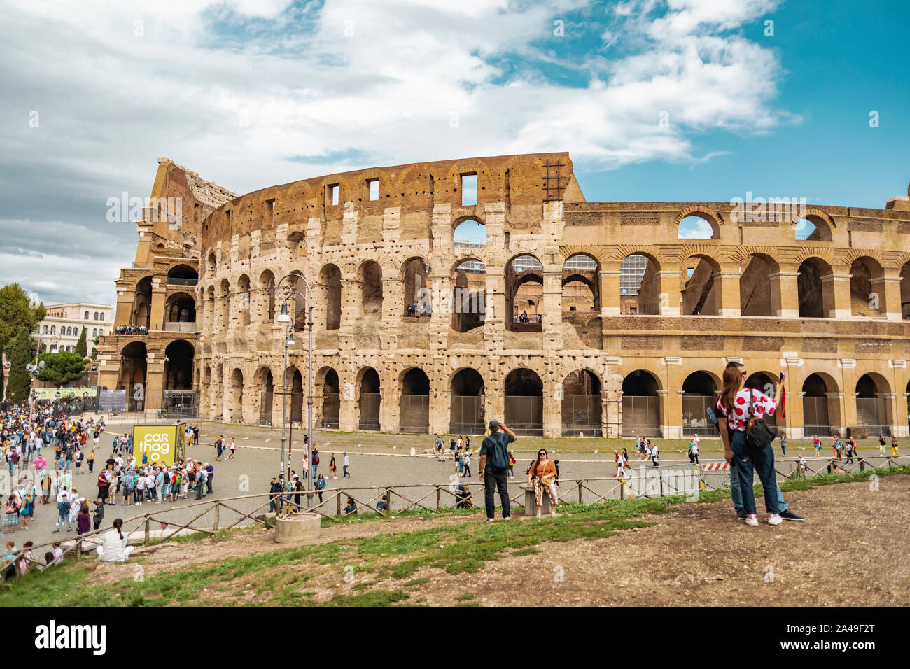 Rome, Italy - October 3, 2019: Crowd of tourists in front of the ...