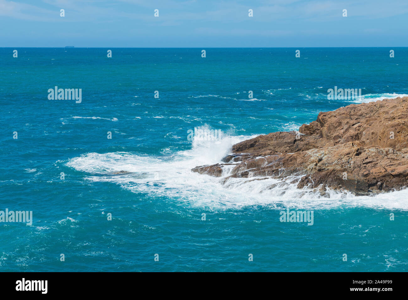 Beautiful azure sea and the rocky beach Stock Photo - Alamy