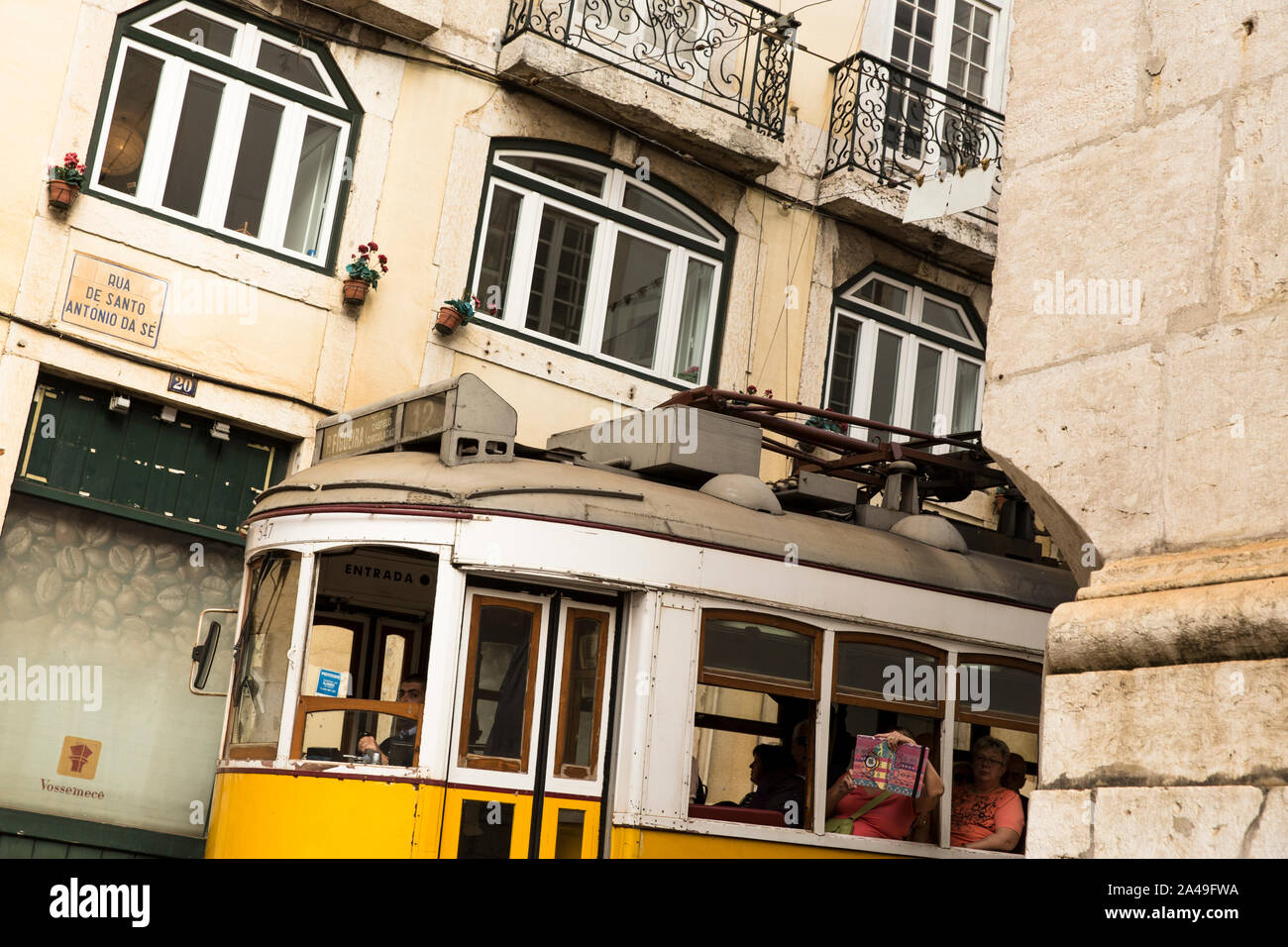 Lisbon tram 12. Portugal Stock Photo - Alamy