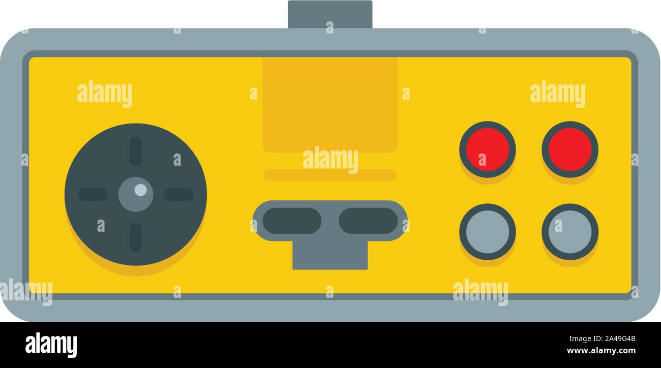 Retro game joystick icon. Flat illustration of retro game joystick ... Retro game joystick icon. Flat illustration of retro game joystick ...