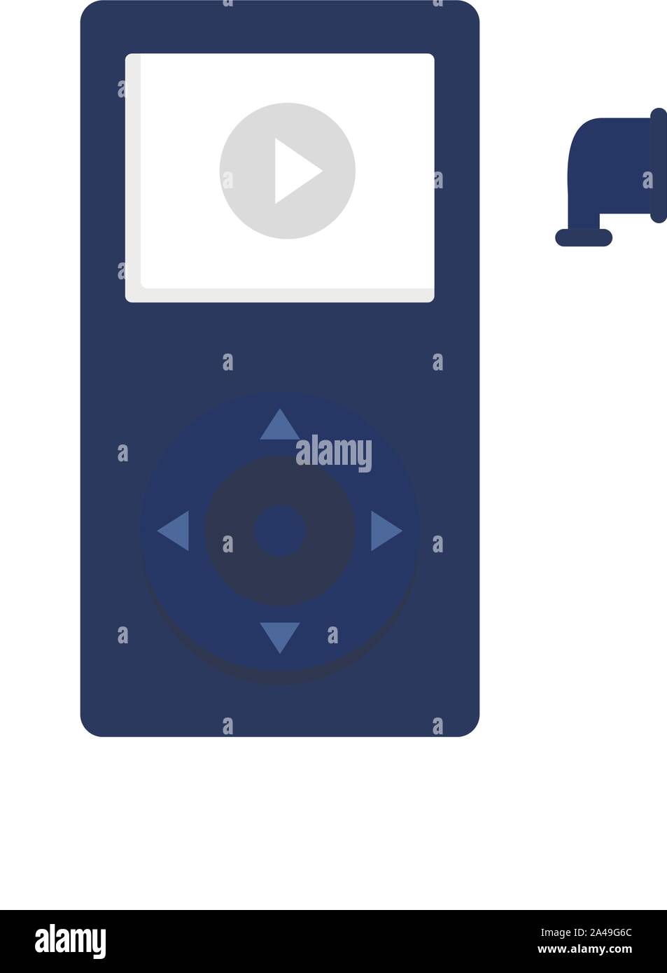 Music player learning icon. Flat illustration of music player learning ...