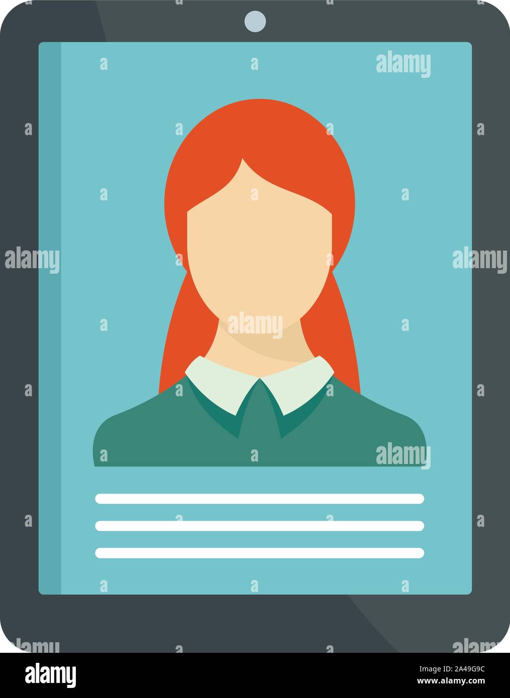 Woman online learning icon. Flat illustration of woman online learning ...