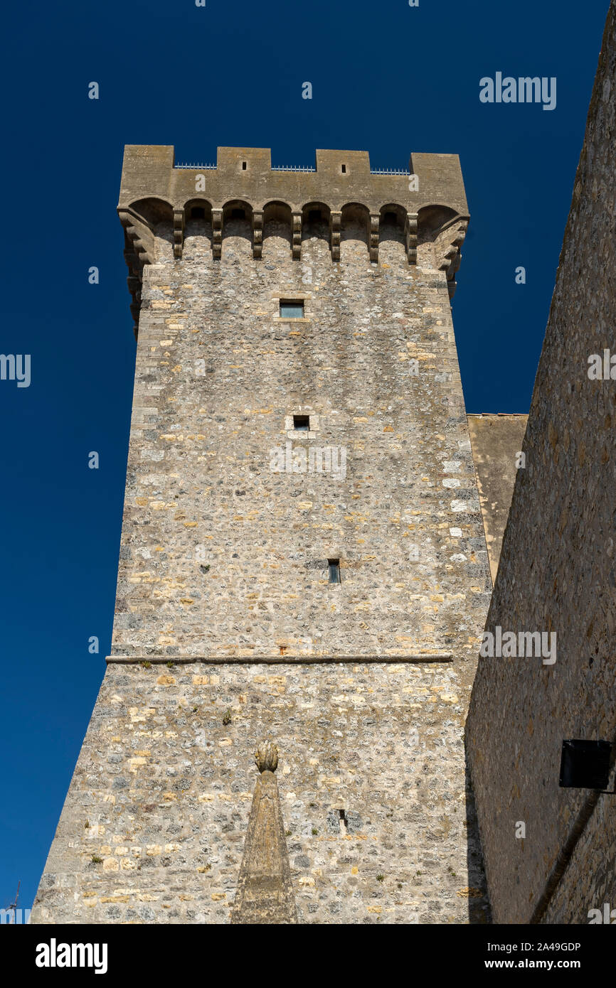 Capalbio, Grosseto, Tuscany, Italy: historic village in Maremma. Tower ...