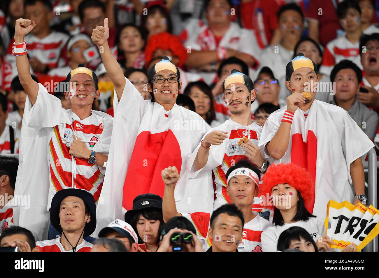 Japan fans ahead of the 2019 Rugby World Cup match between Scotland and ...