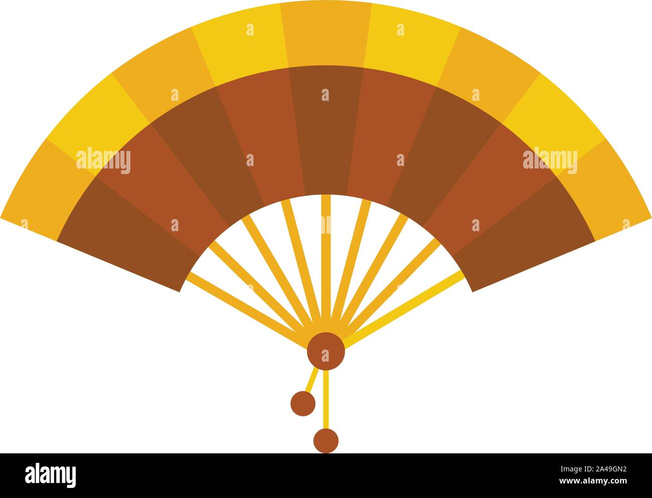 Wind hand fan icon. Flat illustration of wind hand fan vector icon for ...