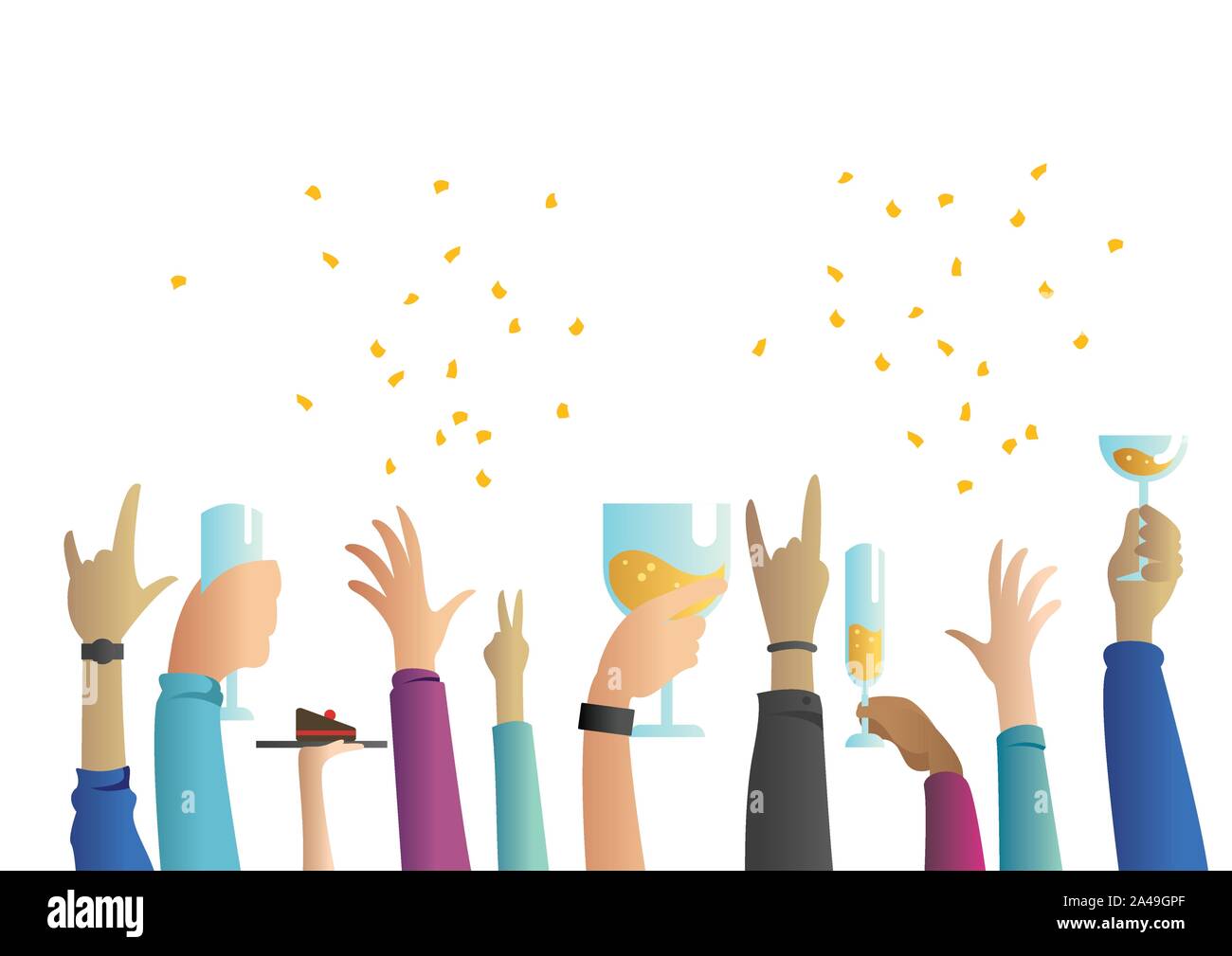 Celebration on White Stock Vector Image & Art - Alamy