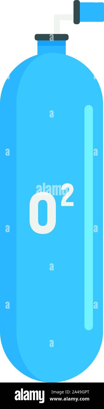 Scuba oxygen tank icon. Flat illustration of scuba oxygen tank vector ...