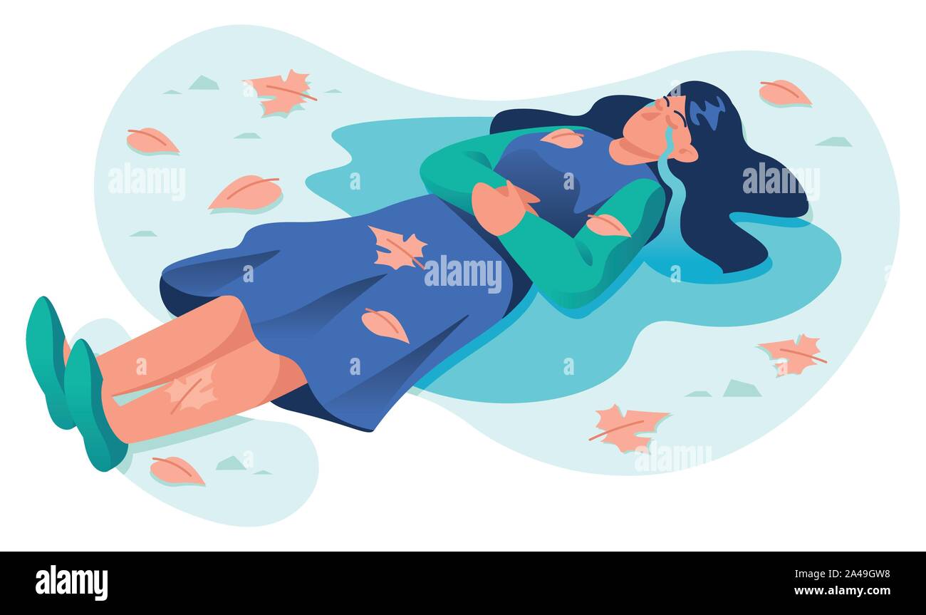 Crying woman sadness Stock Vector Images - Alamy