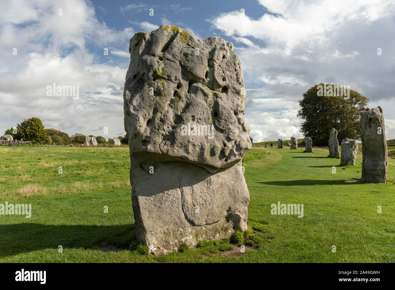 Standing stones at Avebury, Wiltshire a UNESCO World Heritage Site ...