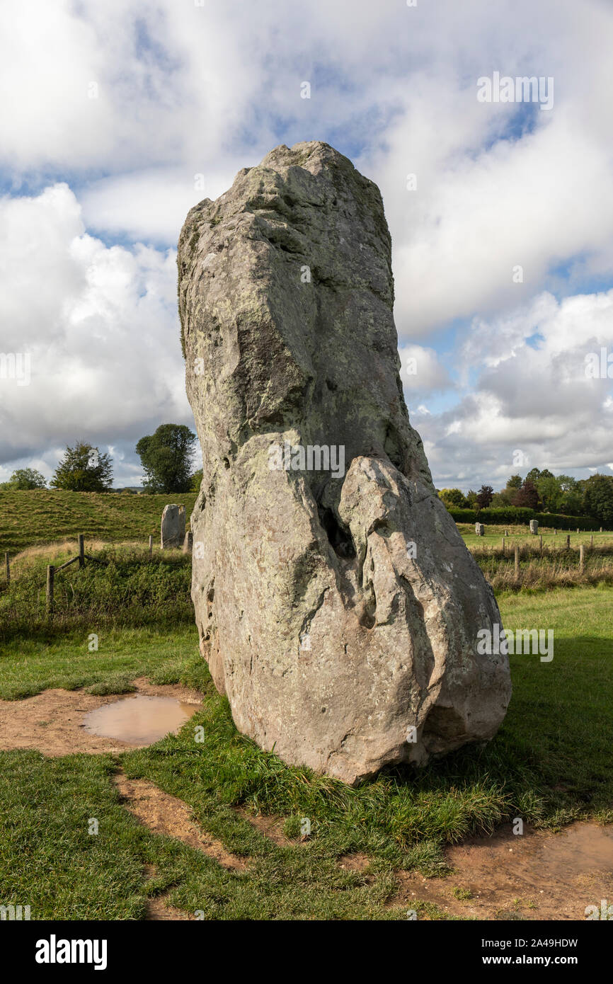 Standing stones at Avebury, Wiltshire a UNESCO World Heritage Site ...