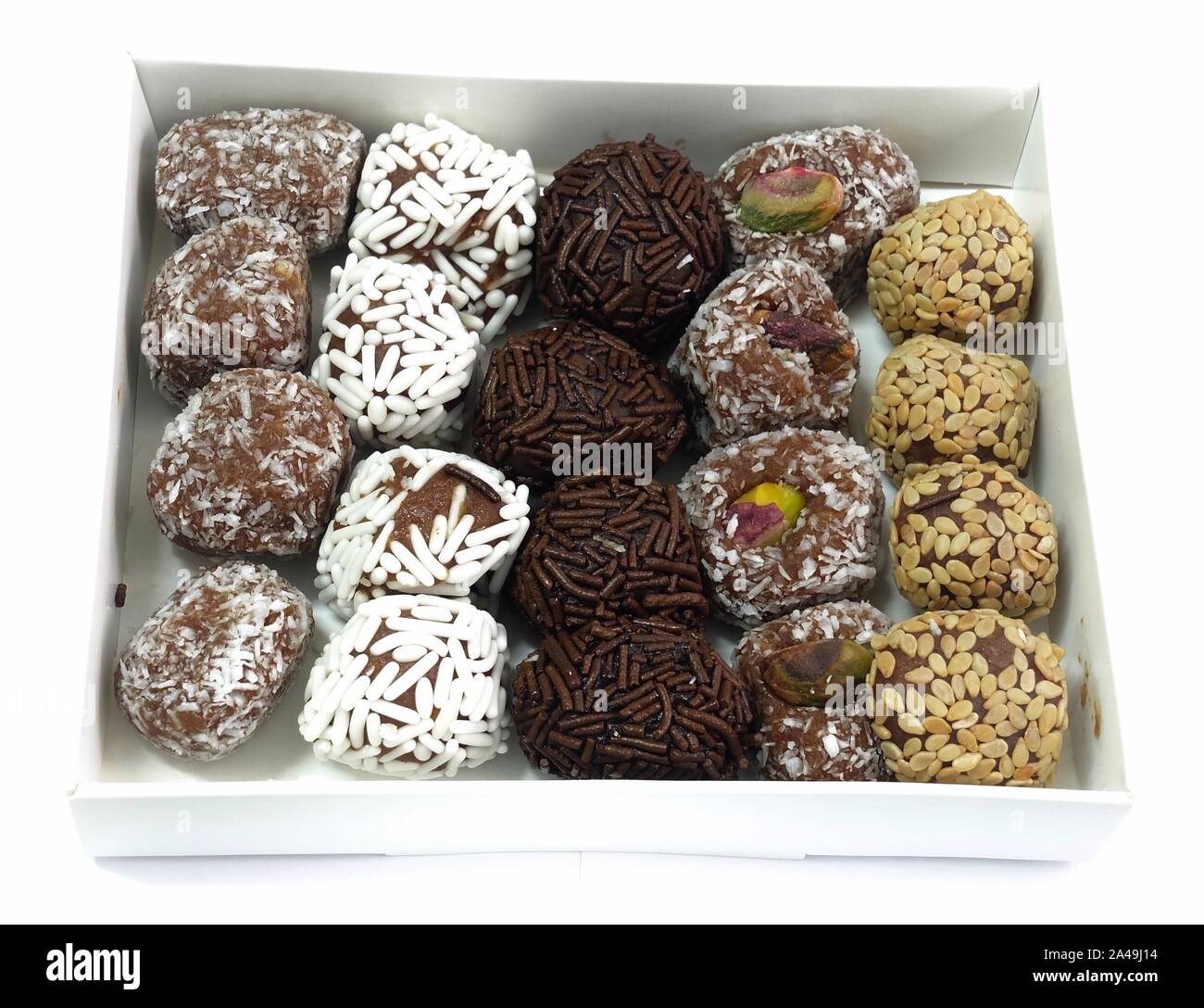 Sweet Food, Assorted Round Chocolate Candy Balls or Chocolate Bonbons ...