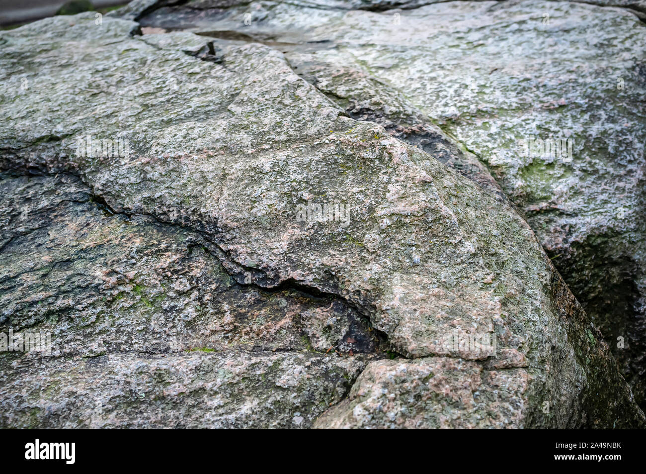 Texture and details of a large stone in the open air. Close-up Stock ...