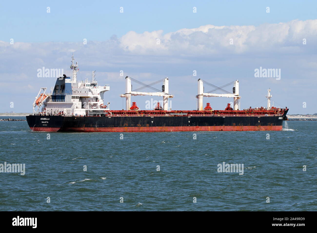The bulk carrier Arabella reaches the port of Rotterdam on 3 July 2019 ...