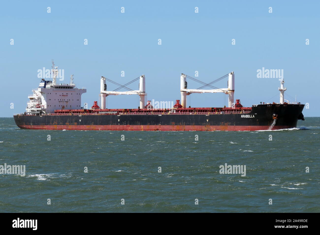 The bulk carrier Arabella reaches the port of Rotterdam on 3 July 2019 ...