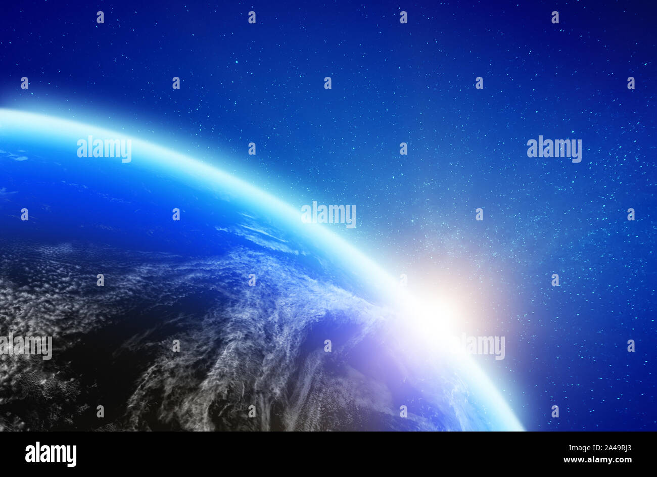 Planet Earth stratosphere. Elements of this image furnished by NASA. 3d ...