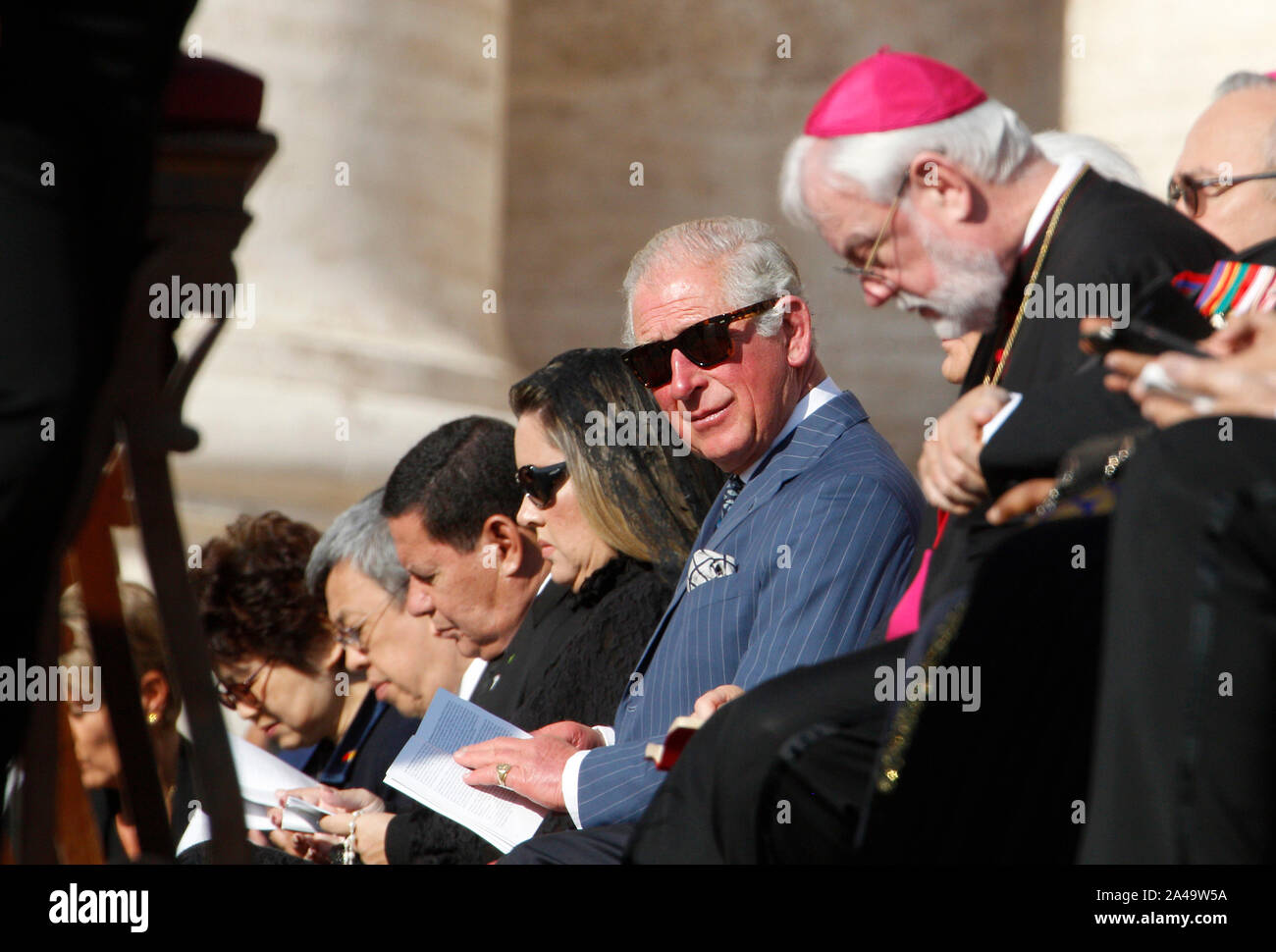 Vatican City, 13th October 2019. Britain's Prince Charles attends a ...