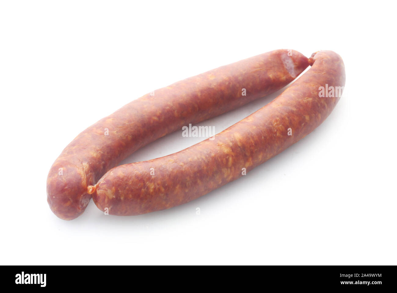 German Knackwurst Isolated On White Stock Photo - Alamy