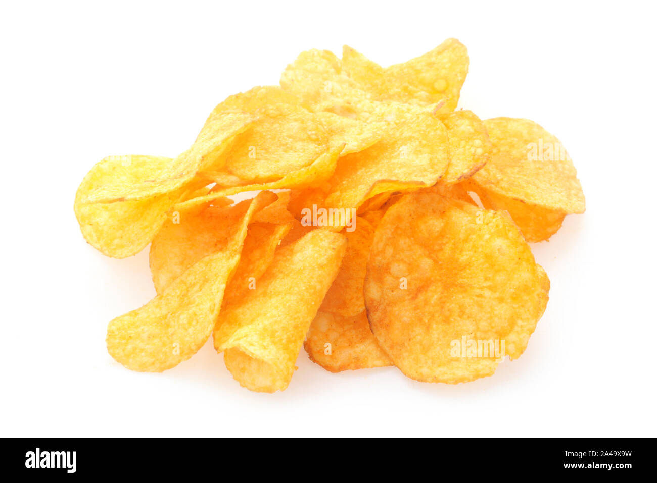 Crisps Isolated On White Stock Photo - Alamy