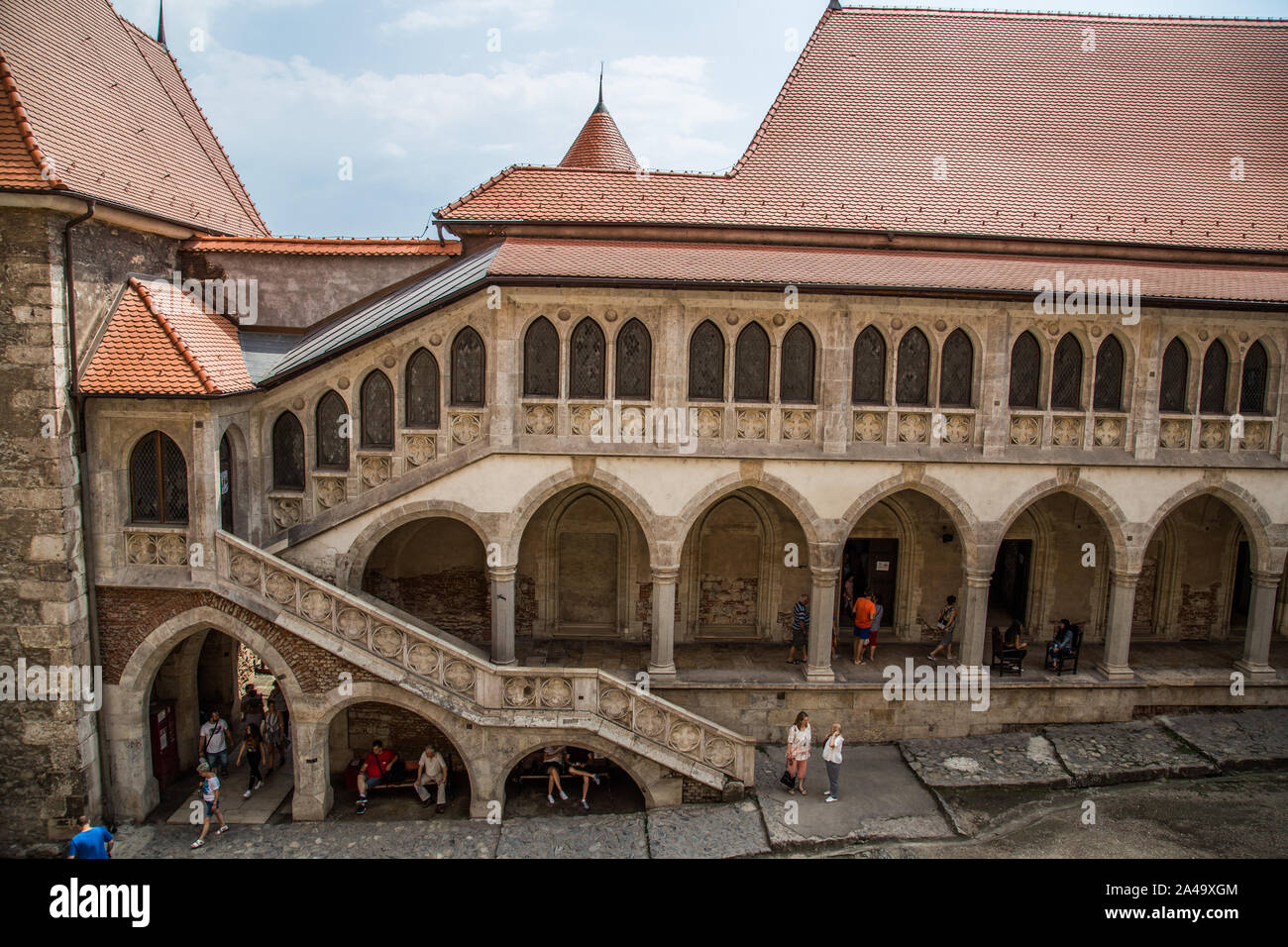 Corvin Castle views in eastern Europe Romania Stock Photo - Alamy