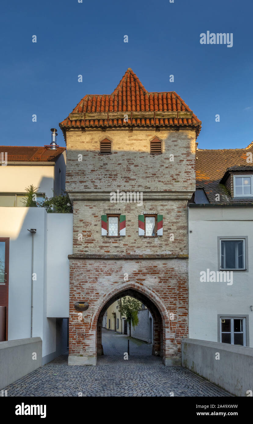 Historic town gate, Landsberg am Lech, Bavaria, Germany Stock Photo - Alamy