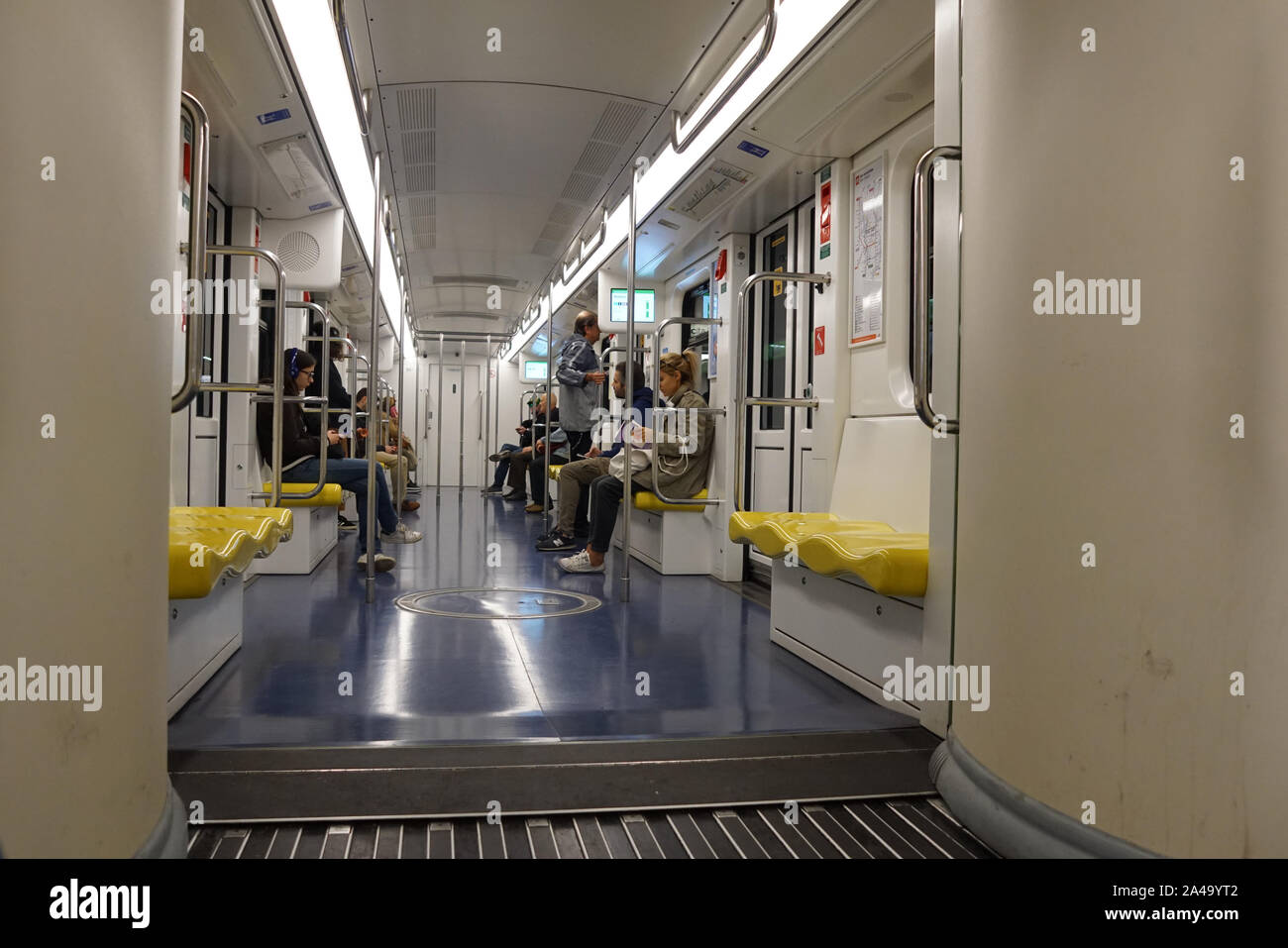 Subway inside hi-res stock photography and images - Alamy
