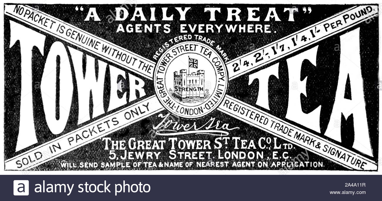 Vintage advert tea hi-res stock photography and images - Alamy