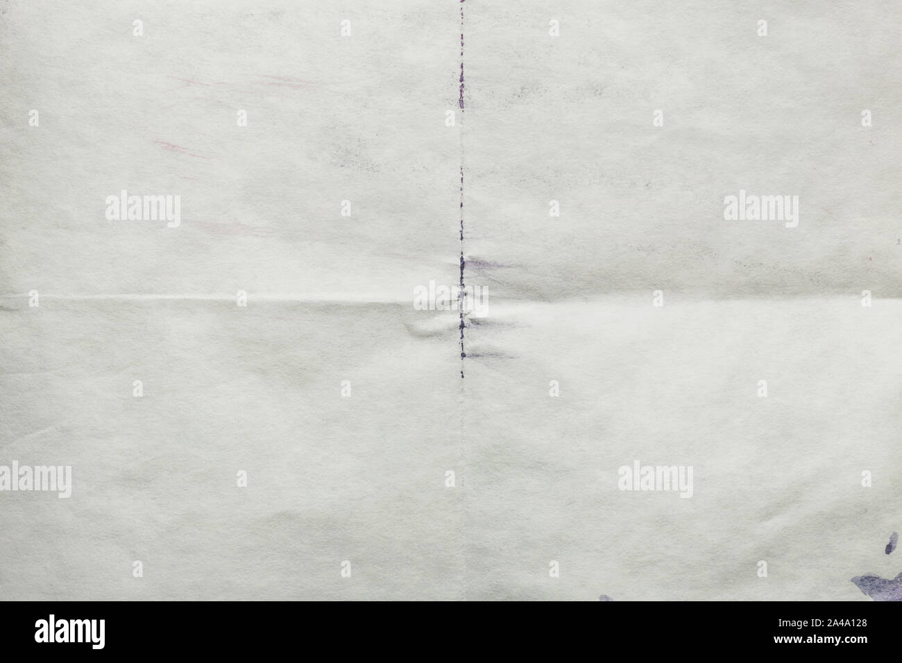 Old paper sheet folded in four, texture background Stock Photo - Alamy