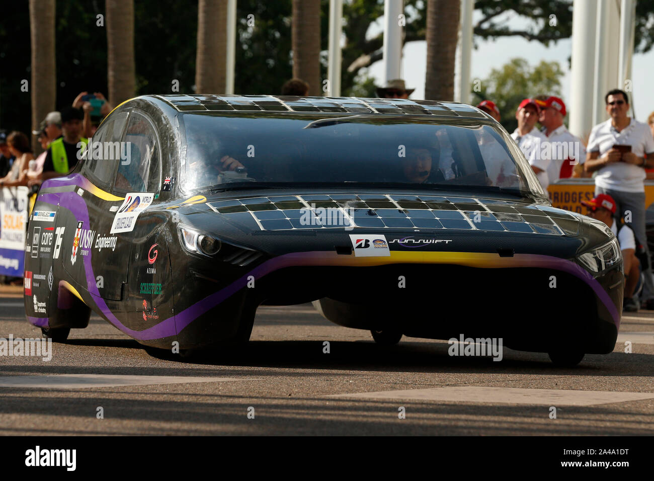 Darwin, Australia. 13th Oct, 2019. Sunswift team car from University of ...