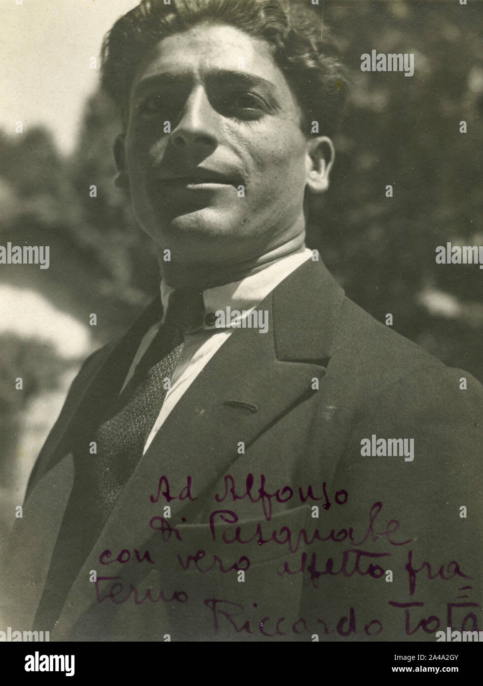 Portrait of Italian painter Riccardo Tota, 1930s Stock Photo - Alamy