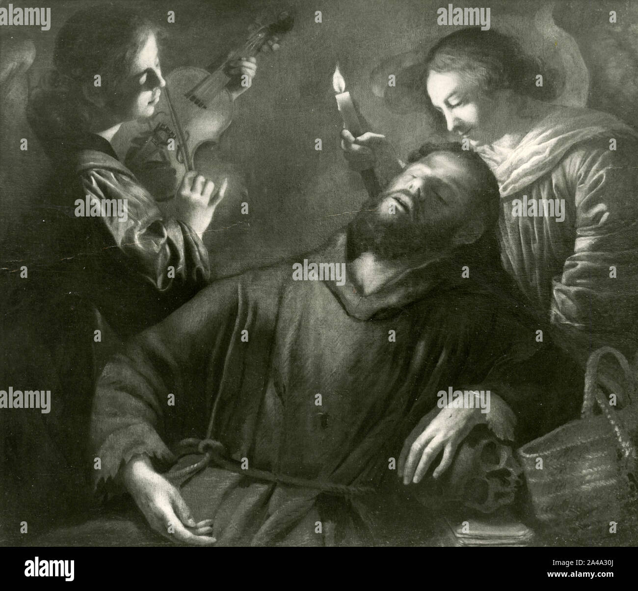 Ecstasy of a monk, painting by unidentified artist, 1930s Stock Photo ...