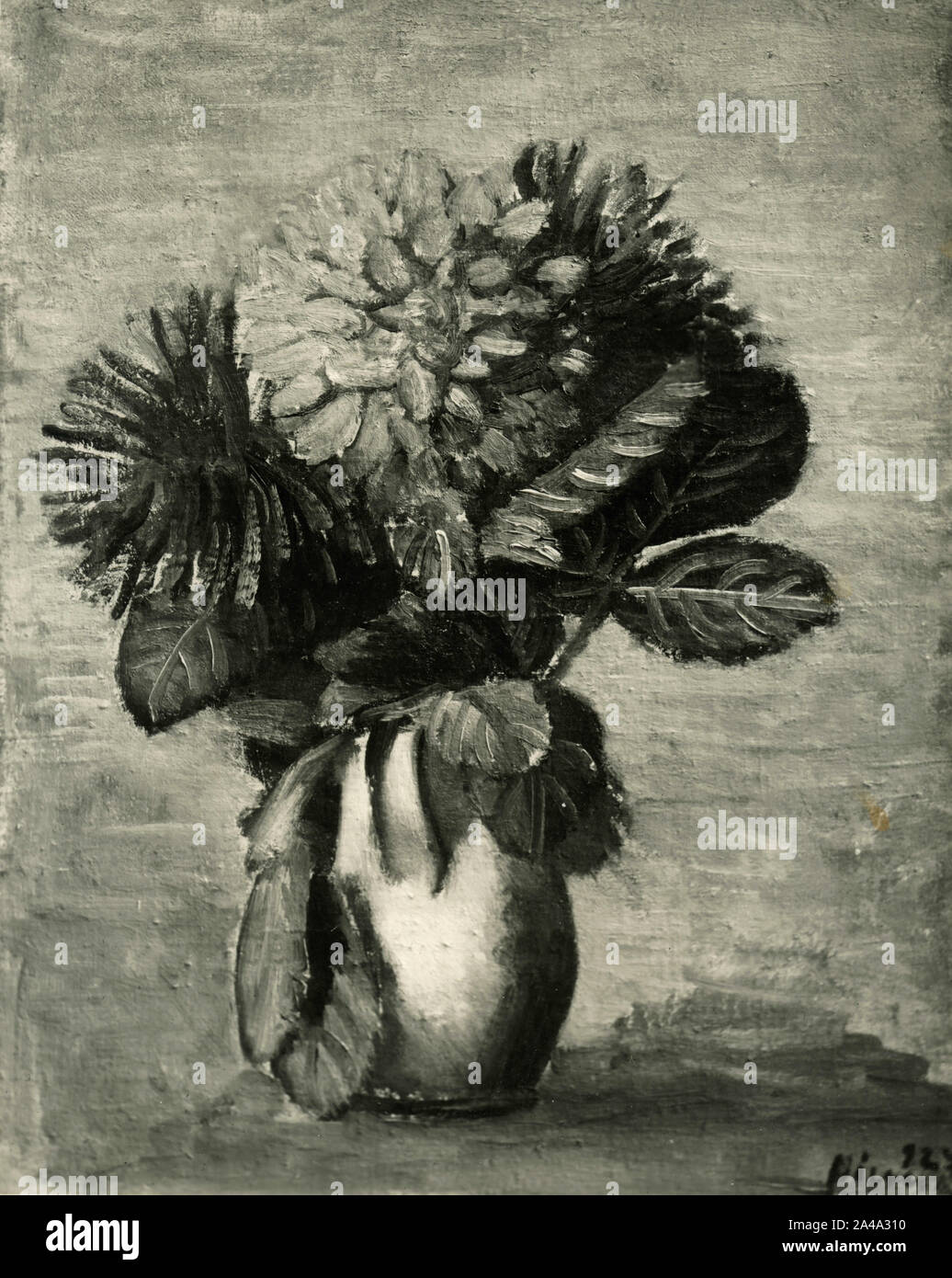 Flowers, painting by Italian artist Ottavio Pinna, 1930s Stock Photo ...