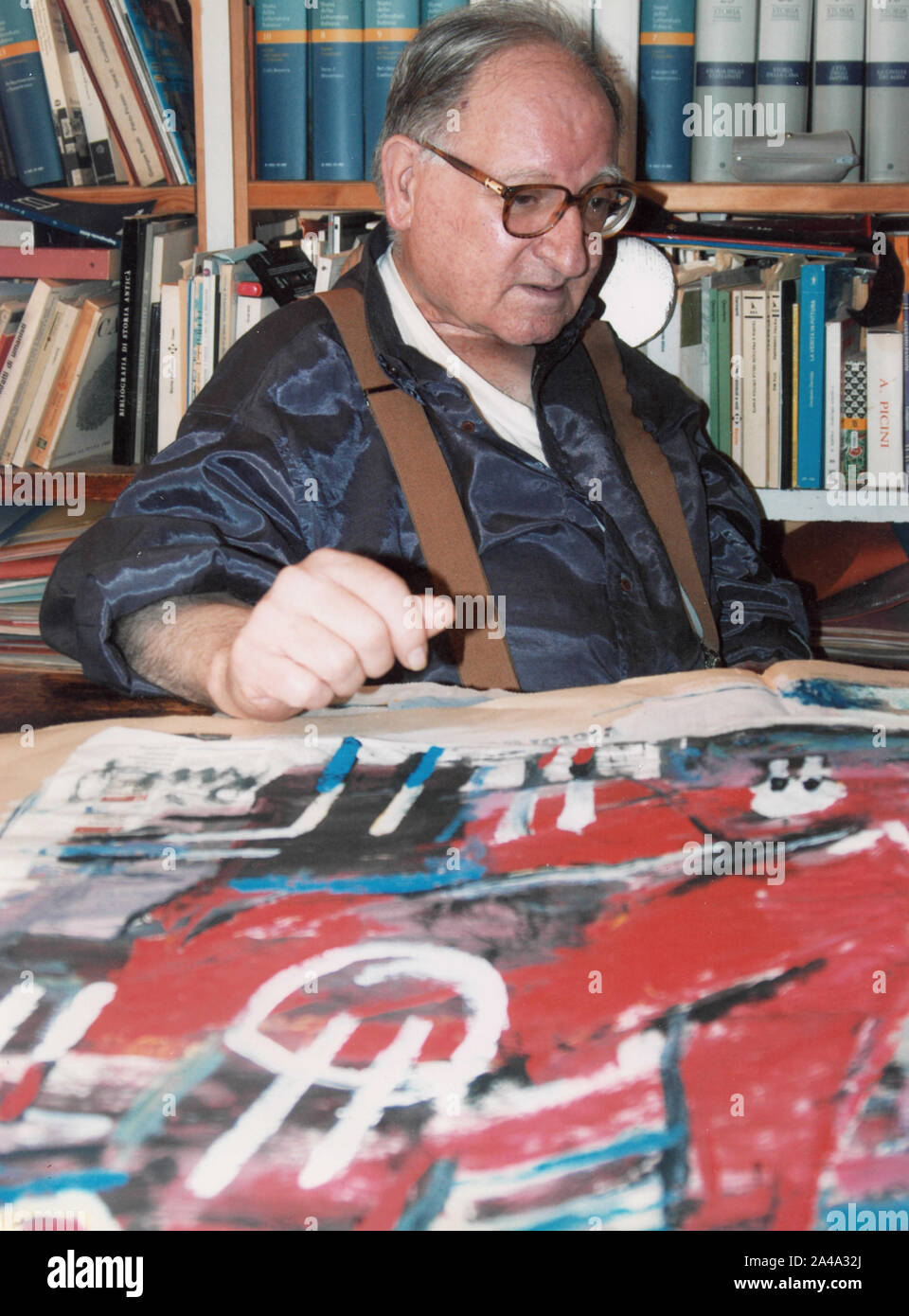 Italian painter Giuseppe Capogrossi, 1970s Stock Photo - Alamy