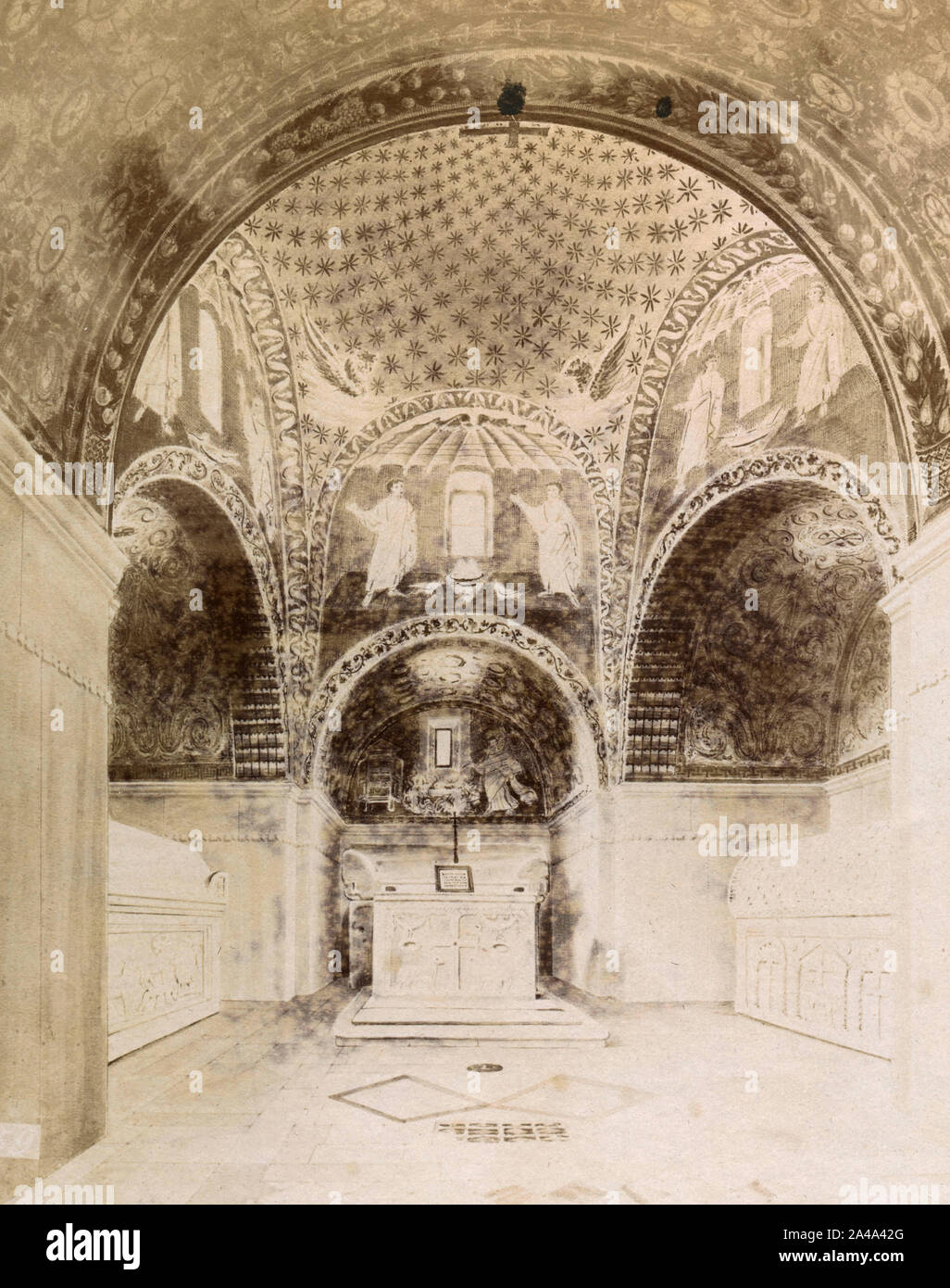 Crypt in the Church of San Vitale, Ravenna, Italy 1870s Stock Photo - Alamy
