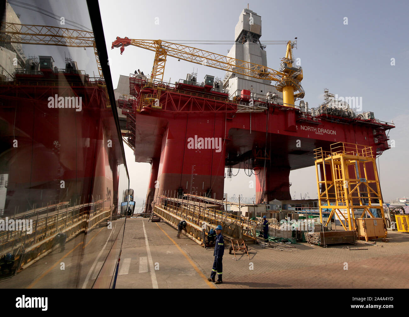 Yantai, China. 13th Oct, 2019. Some of the world's biggest deepwater ...