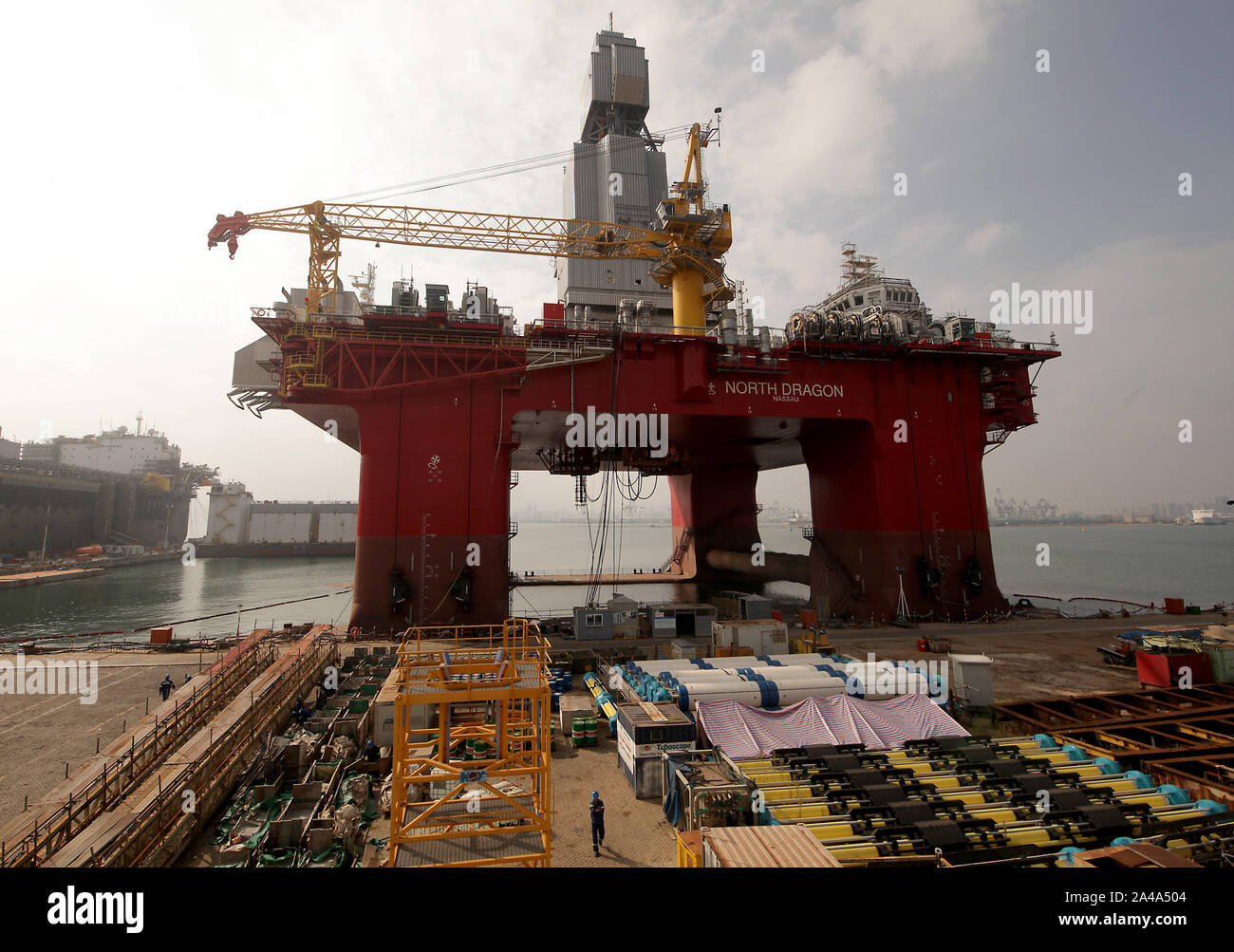 Yantai, China. 13th Oct, 2019. Some of the world's biggest deepwater ...