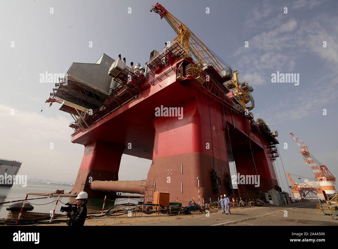 Yantai, China. 13th Oct, 2019. Some of the world's biggest deepwater ...