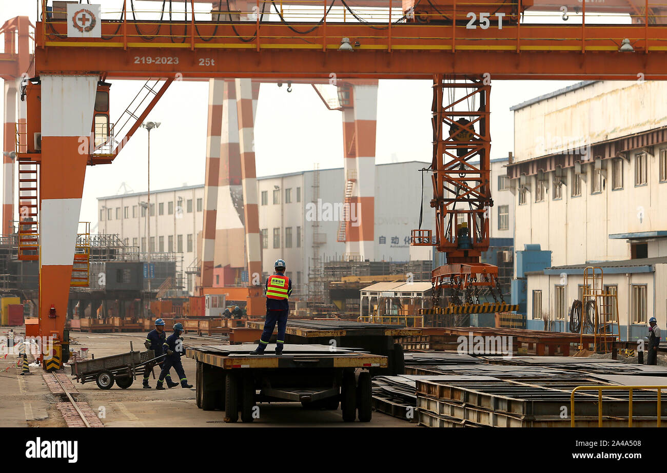 Yantai, China. 13th Oct, 2019. Some of the world's biggest deepwater ...