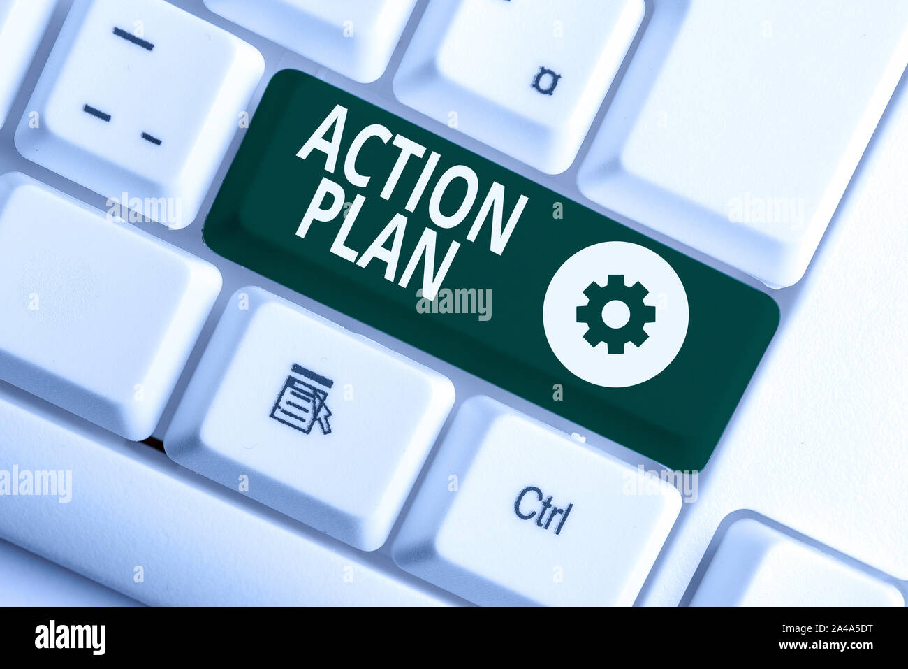 Writing note showing Action Plan. Business concept for detailed plan ...