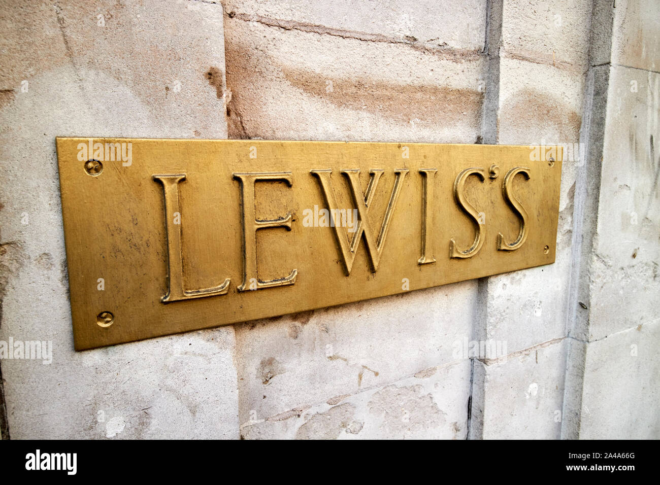 nameplate outside lewis's department store Liverpool England UK Stock ...