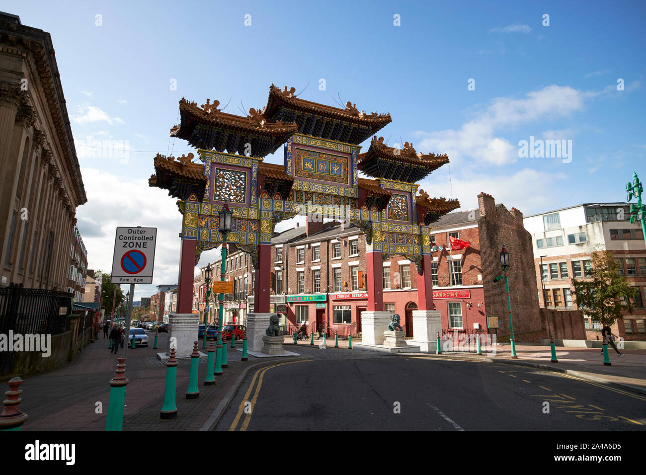 Chinatown gate chinese arch Liverpool England UK Stock Photo - Alamy