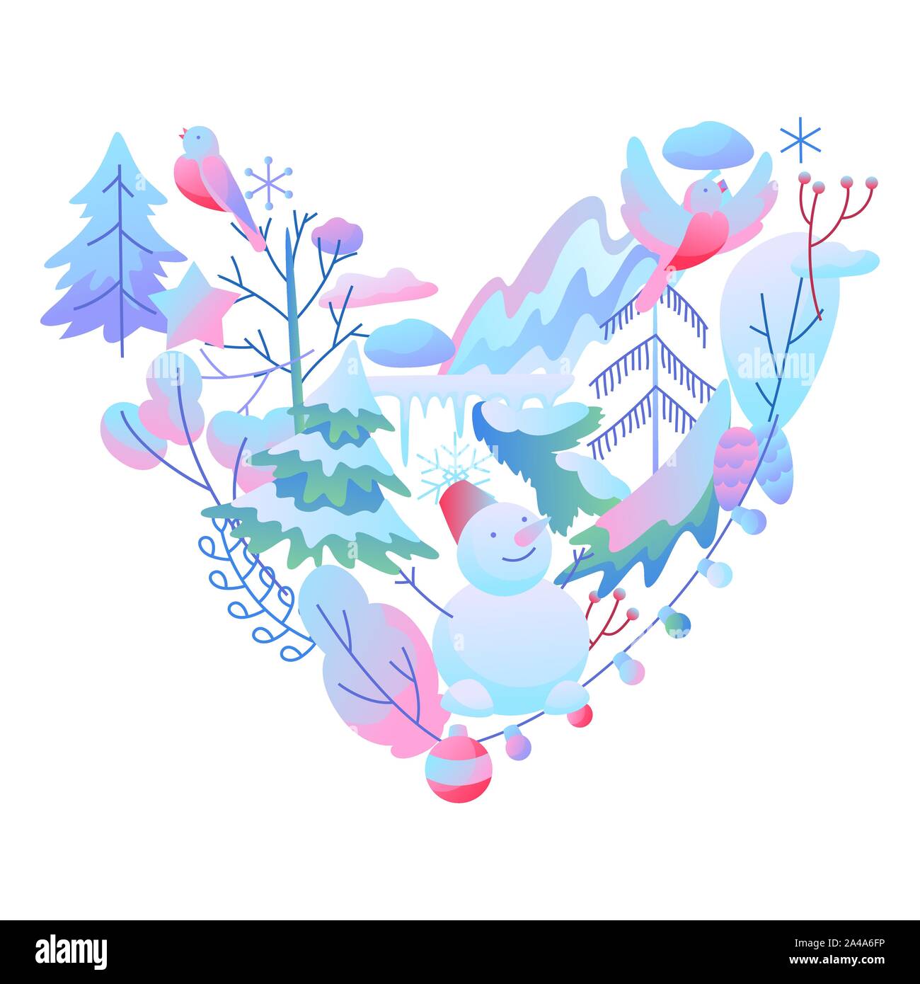 Background with winter items Stock Vector Image & Art - Alamy