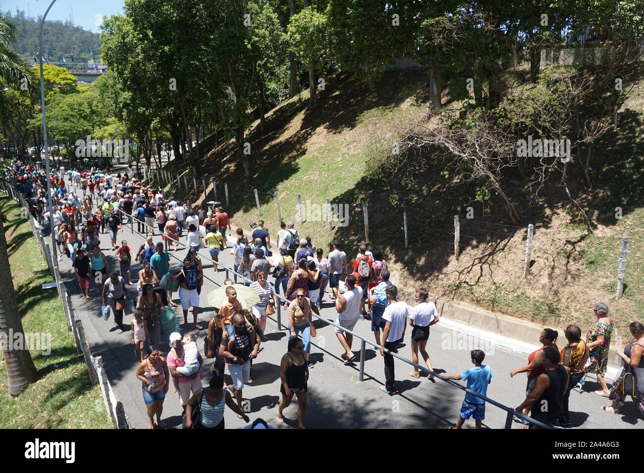 People going up a ramp in a religious event Stock Photo - Alamy